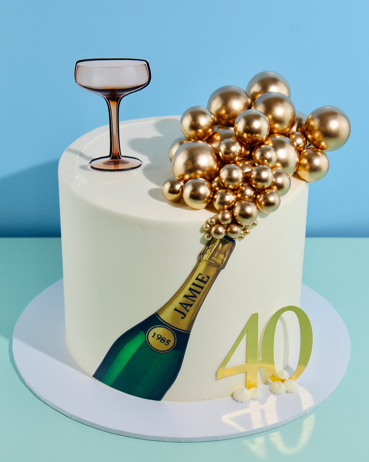 Champagne Celebration Cake | Luxury Birthday Cake | Amys Bakehouse