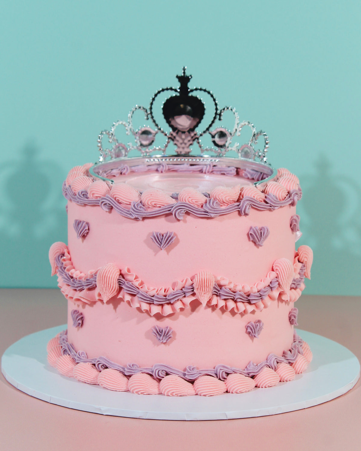 Princess Birthday Cake – Pink Tiara Buttercream Design | Amys Bakehouse