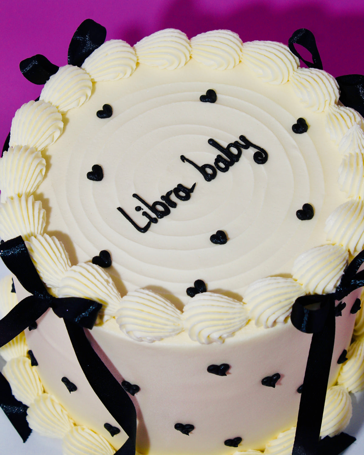 Monochrome Cake of Hearts | Chic Black & White Design | Amy's Bakehouse ...