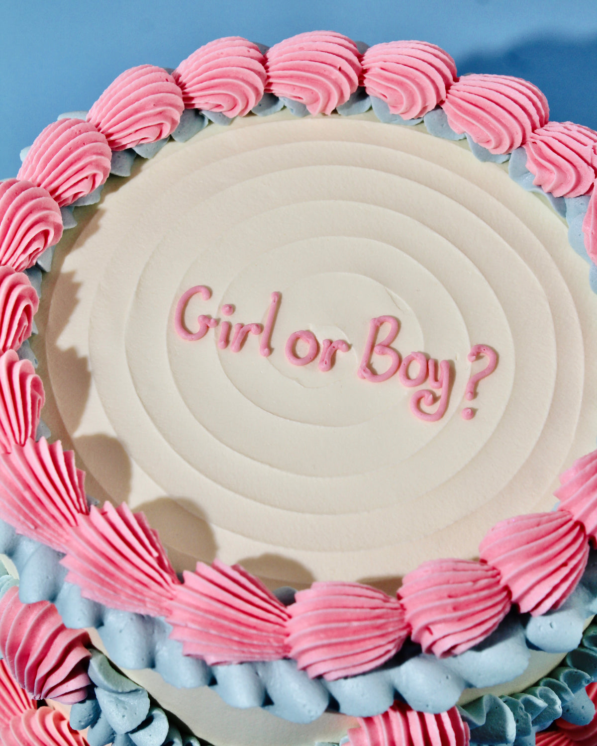 Vintage Blue & Pink Cake | Hand-Delivery Or Collect | Amy's Bakehouse ...
