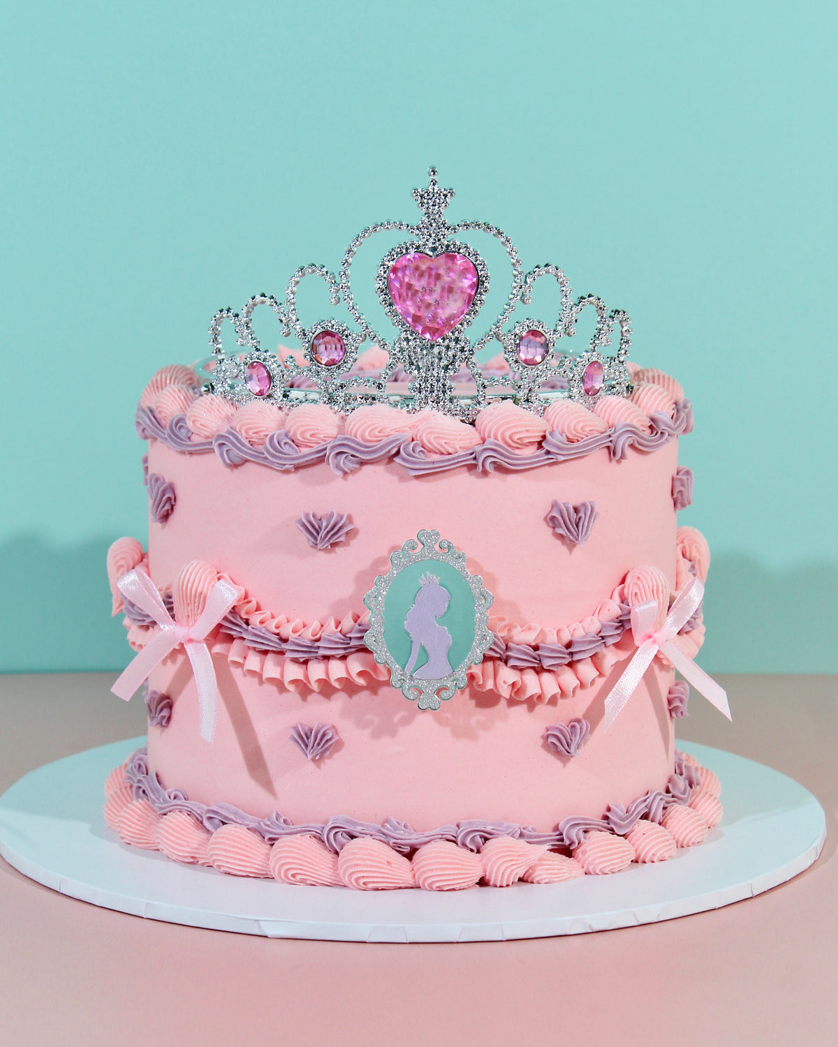 Princess Birthday Cake – Pink Tiara Buttercream Design | Amys Bakehouse